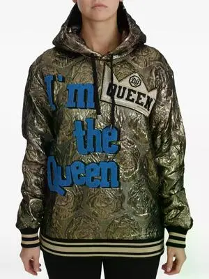 Dolce & Gabbana Rose-brocade Embroidered Hoodie - Gold
