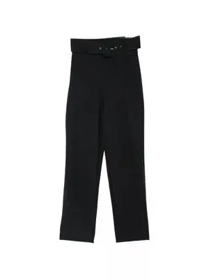 Chiara Boni La Petite Robe Belted Slim-fit Trousers - Black