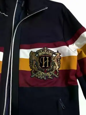 Dolce & Gabbana Embroidered-crest Striped Sweater