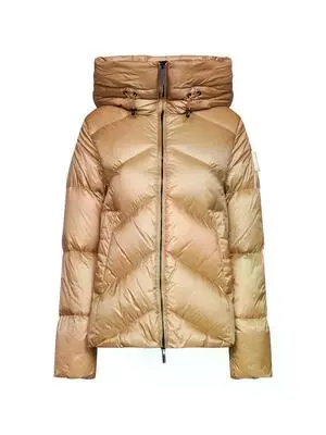AFTER/LABEL Quilted Hooded Coat - Neutrals