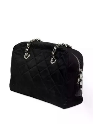 Prada 2013-2026 Impuntu Tessuto Chain Tote Bag - Black