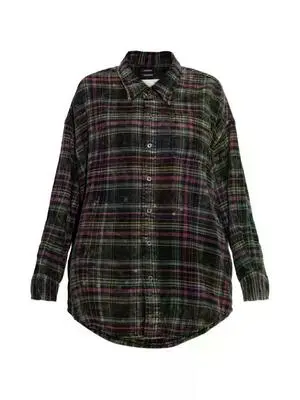 R13 Plaid-pattern Button-down Shirt - Black