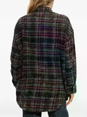 R13 Plaid-pattern Button-down Shirt