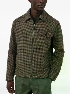 Hartford Dandy Houndstooth-pattern Jacket - Brown