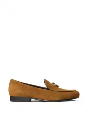 Tory Burch Lock Smocking Slippers - Brown