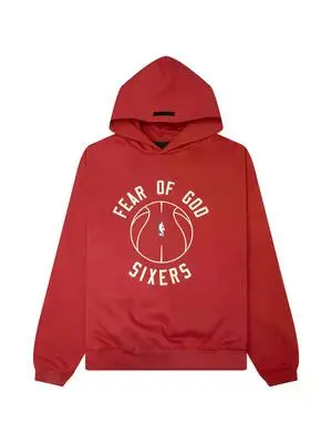 Fear Of God Sixers X Barkley Hendricks 90s Hoodie - Red