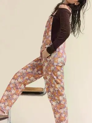 FAVORITE PEOPLE Fairground Floral-print Overalls