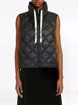 Max Mara Diamond-patterned Water-repellent Canvas Padded Gilet