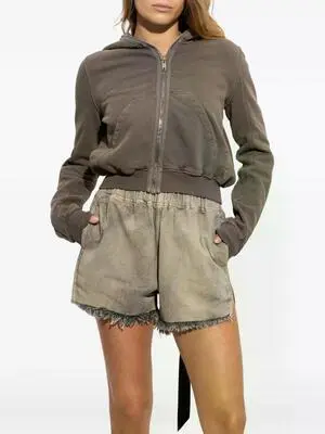 Rick Owens Cropped Zip-up Hoodie