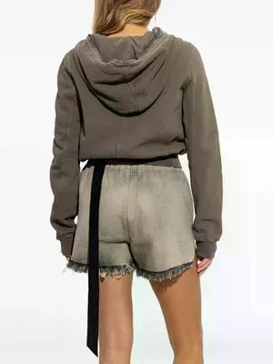 Rick Owens Cropped Zip-up Hoodie
