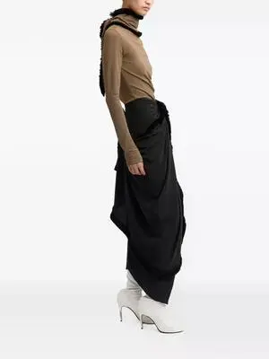 16Arlington Tanaro Fringed-trim Midi Skirt