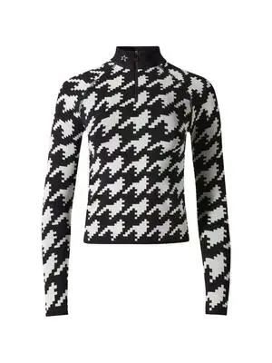 Perfect Moment Jacquard-base-layer Top - Black