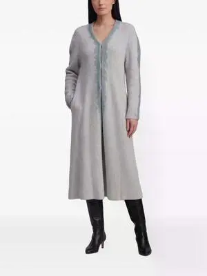 Giorgio Armani Tie-dye V-neck Cardigan - Grey