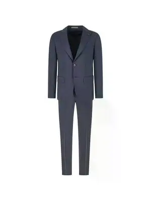 Corneliani Peak-lapel Single-breasted Suit - Blue