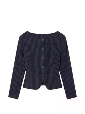 PEACHY DEN Bardot Top - Blue