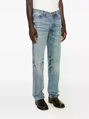 Rhude Distressed Straight-leg Jeans