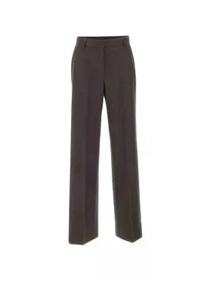 Max Mara Cottage Wool-flannel Trousers - Brown