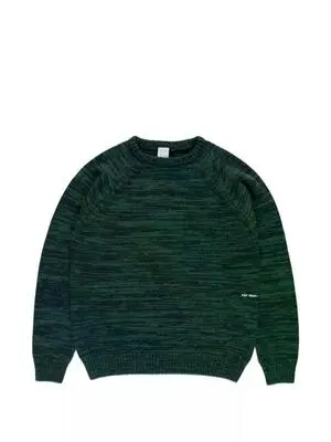 POP TRADING COMPANY Melange-knit Logo-embroidered Sweater
