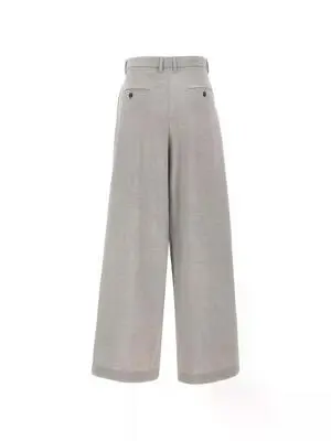 Max Mara Pleated Wide-leg Trousers - Grey