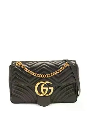Gucci Gg Marmont Matelassé Shoulder Bag - Black