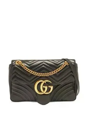 Gucci Gg Marmont Matelassé Shoulder Bag - Black