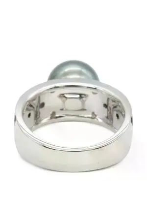 TASAKI 2010s Pearl Diamond Ring - Silver