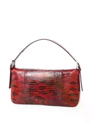 Fendi Baguette Lizard-effect Leather Shoulder Bag
