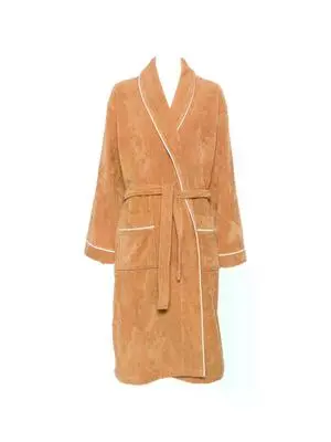 Gant Solid Velour Piped Robe - Brown
