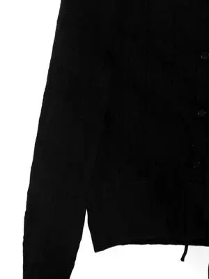 ALAINPAUL Pointelle-knit Button-up Cardigan