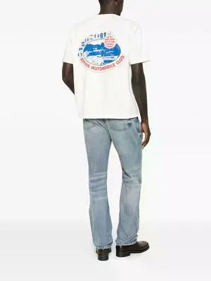 Rhude Graphic-print Cotton T-shirt - Neutrals