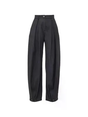 NISSA Mid-rise Wool Pants - Black