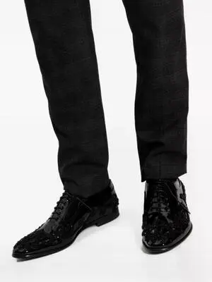 Dolce & Gabbana Bead-embellished Patent-leather Oxford Shoes
