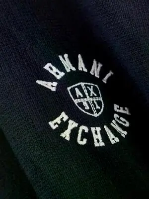 Armani Exchange Logo-embroidered Zip-up Sweater