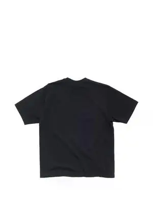 StÜssy Block Logo-print Cotton T-shirt - Black