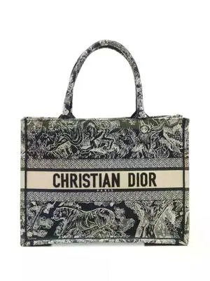 Dior 2021 Medium Book Toile De Jouy Tote Bag - Blue