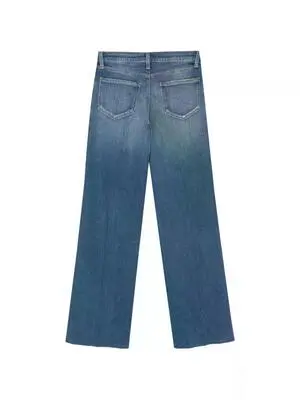 L'Agence Scottie Faded-effect Raw-cut Jeans - Blue
