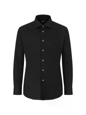 Zegna Long-sleeve Button-down Shirt - Black