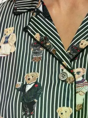 Polo Ralph Lauren Polo Bear Cotton Sateen Pyjama Set - Black