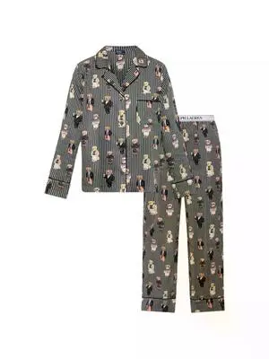 Polo Ralph Lauren Polo Bear Cotton Sateen Pyjama Set Black