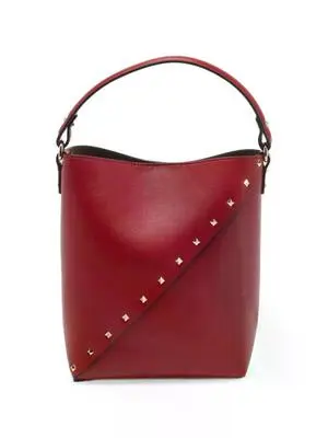 Valentino Garavani Rockstud Wispy Leather Bucket Bag