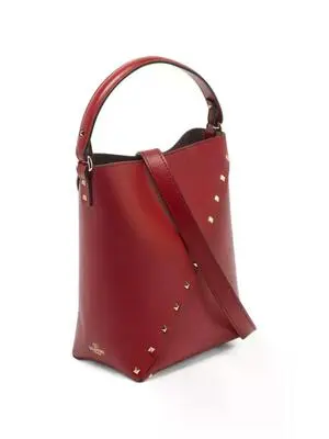 Valentino Garavani Rockstud Wispy Leather Bucket Bag