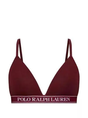 Polo Ralph Lauren Logo-underband Triangle Bralette - Red