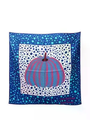 LOUIS VUITTON 2023 X Yayoi Kusama Silk Scarf - Blue