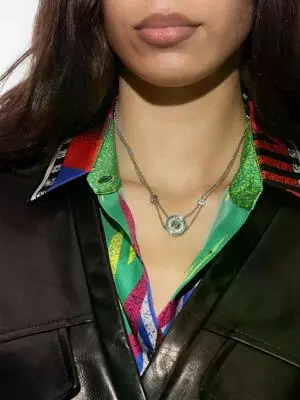 Versace Bright Medusa Crystal Necklace - Silver