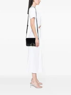 Chloé 2018 Small Suede And Calfskin Faye Crossbody Bag - Black