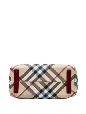 Burberry 2000-2017 Supernova Check Coated Canvas Tote Bag