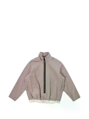 CAMIEL FORTGENS Raw-edge Roll-neck Fleece Jacket - Grey