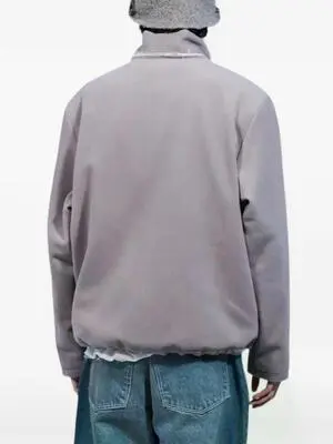 CAMIEL FORTGENS Raw-edge Roll-neck Fleece Jacket