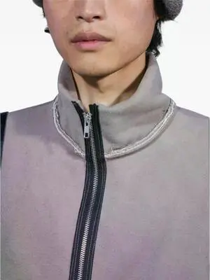 CAMIEL FORTGENS Raw-edge Roll-neck Fleece Jacket