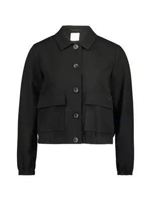 BETTY & CO Button-up Flap-pocket Jacket - Black